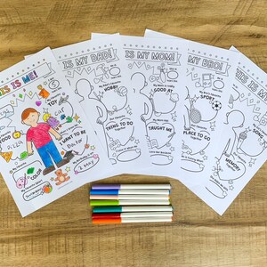 My Family, Coloring Activity, Homeschool Printable, Coloring Page for ...