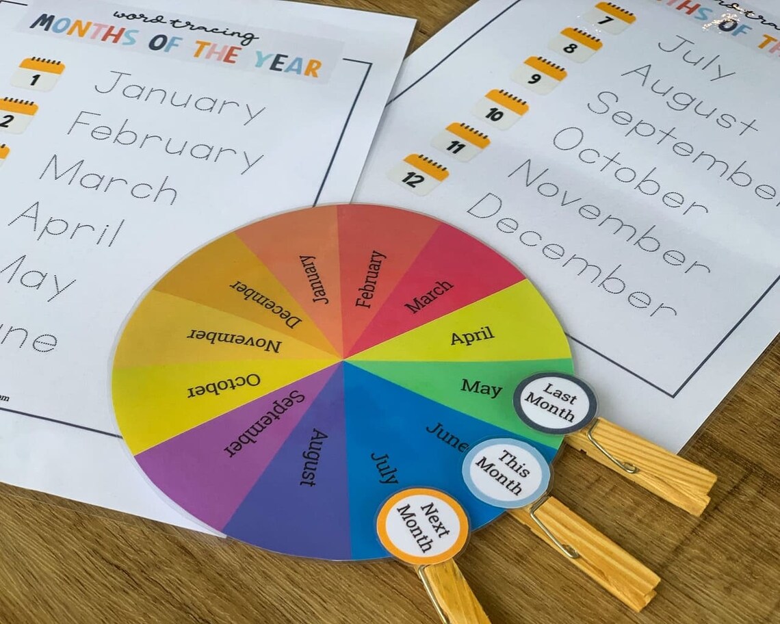 Months of the Year Months Learning Printable Classroom - Etsy Canada