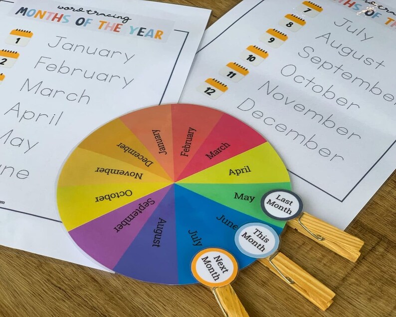 Months of the Year Months Learning Printable Classroom | Etsy
