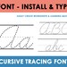 Cursive, Tracing Font, Cursive Font, Tracing Worksheet, Cursive Letters ...
