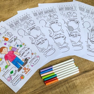 My Family, Coloring Activity, Homeschool Printable, Coloring Page for ...