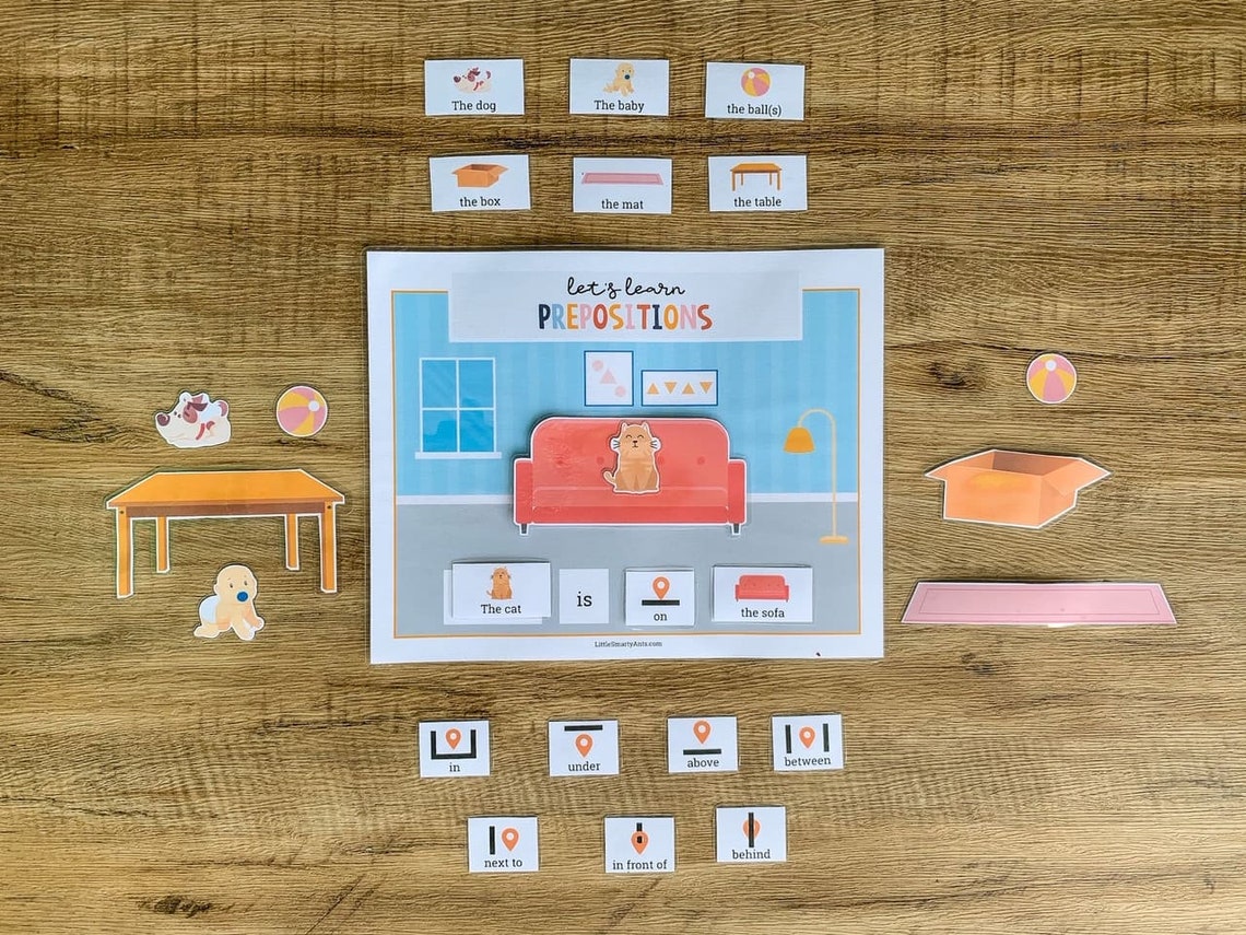 Prepositions Early Reading Kindergarten Printable Grammar - Etsy