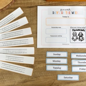Days of the Week Printable, Kids Learning Calendar, Circle Time ...
