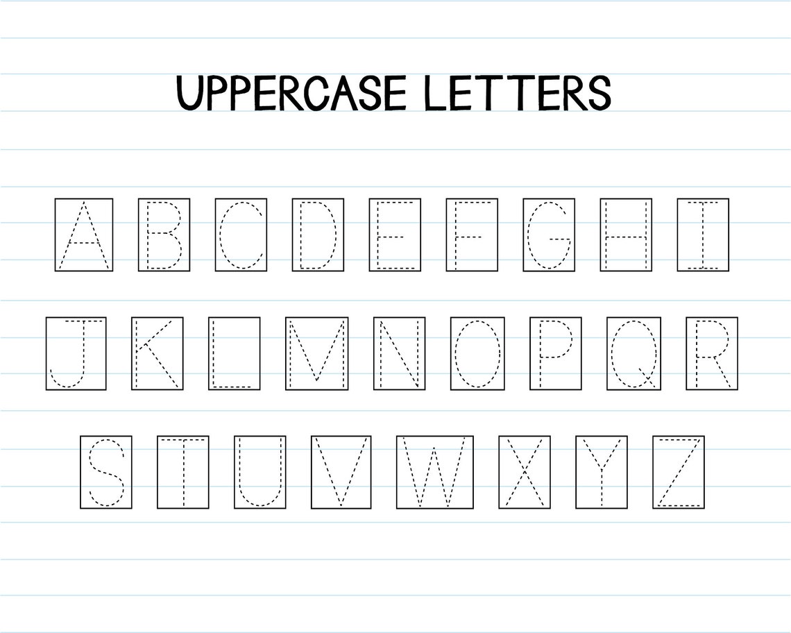 Writing School Font Preschool Tracing Font Writing Alphabet - Etsy