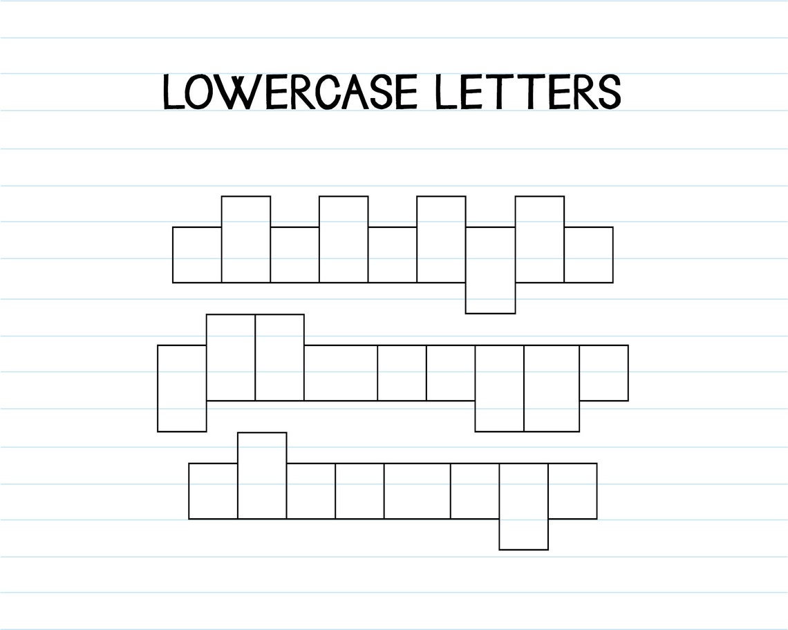 Box Writing Font Kindergarten Writing Practice Teaching - Etsy