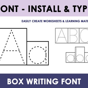 Writing School Font, Preschool Tracing Font, Writing Alphabet, Teacher ...
