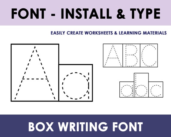 Writing School Font Preschool Tracing Font Writing Alphabet - Etsy