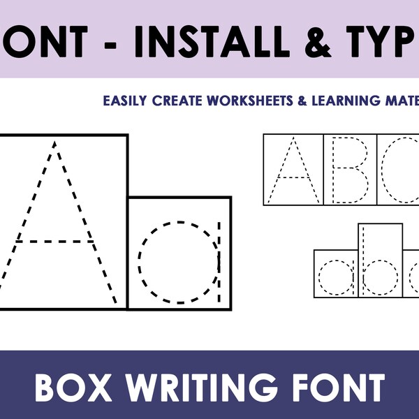Alphabet Tracing Font - Etsy