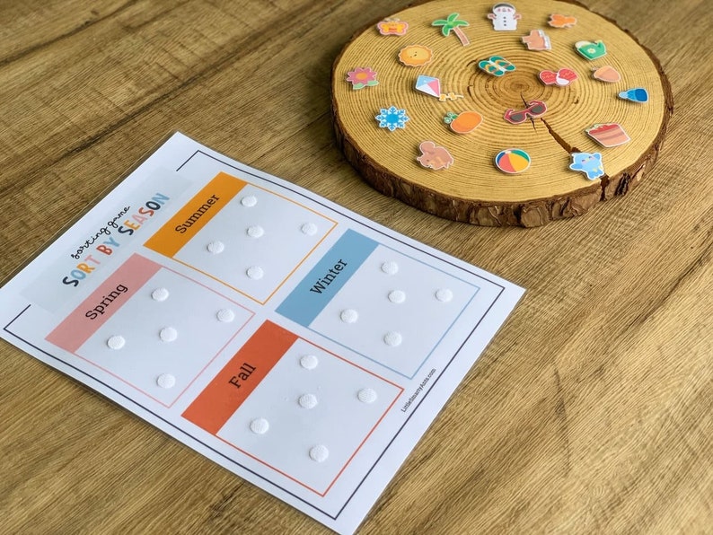 Match the Season Seasons Printable Circle Time Seasons - Etsy