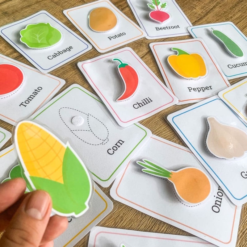 Vegetable Cards - Etsy