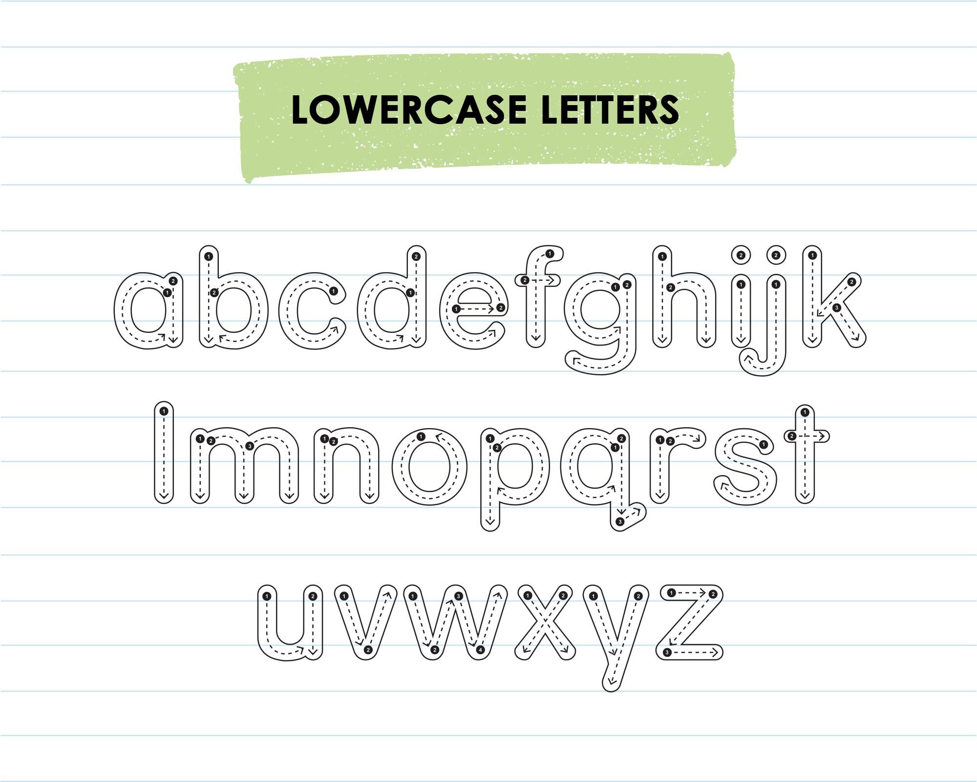 School Font Writing Practice Tracing Font Preschool - Etsy