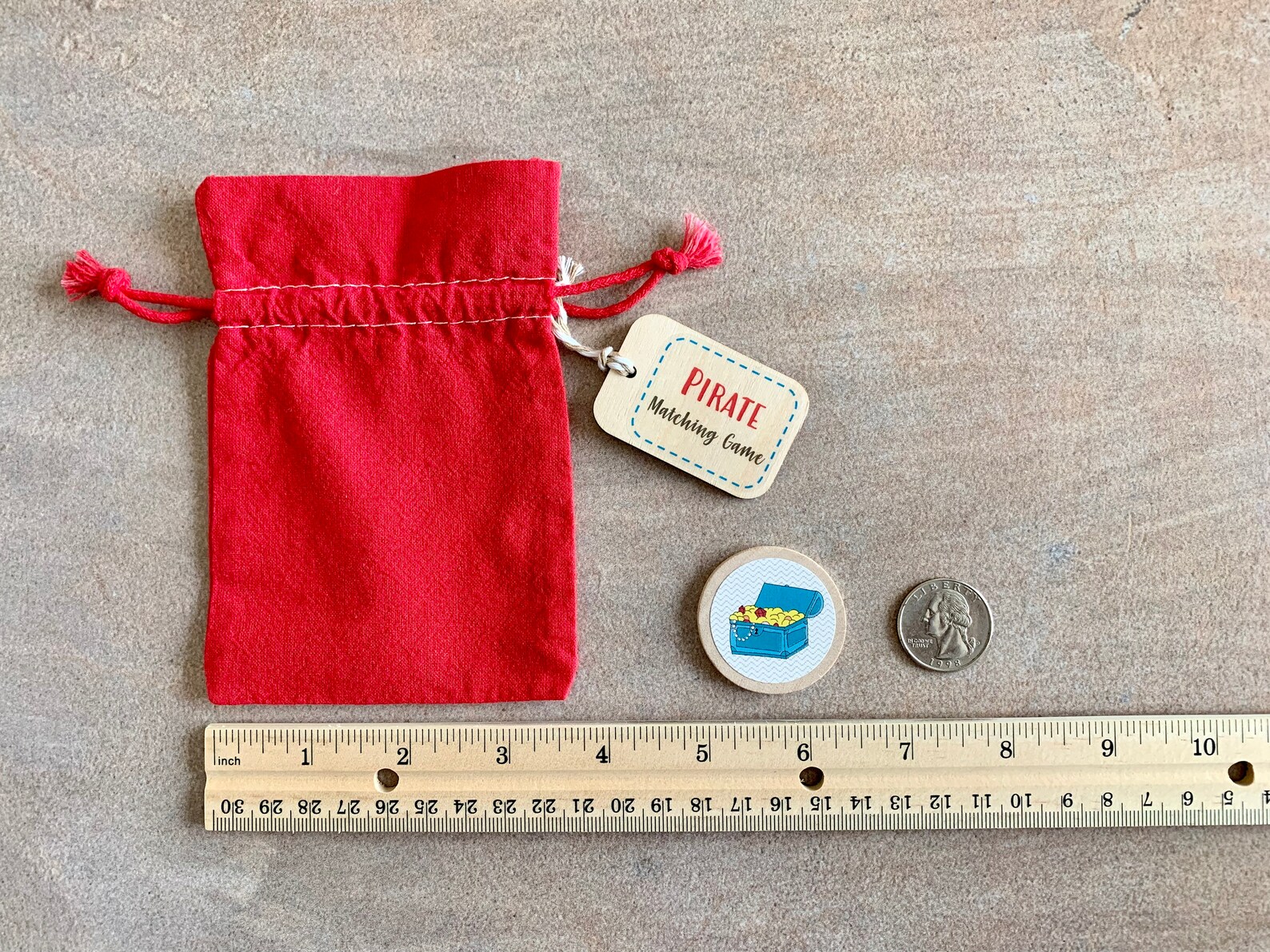 Pirate Wooden Matching Memory Game | Kids Stocking Stuffer | Busy Bag ...