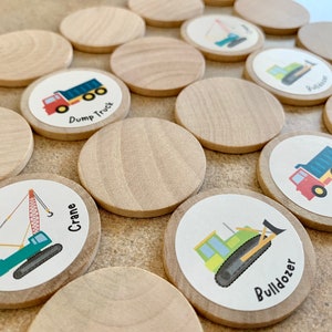 Construction Wooden Matching Memory Game Kids Gift Busy Bag Travel Toy ...