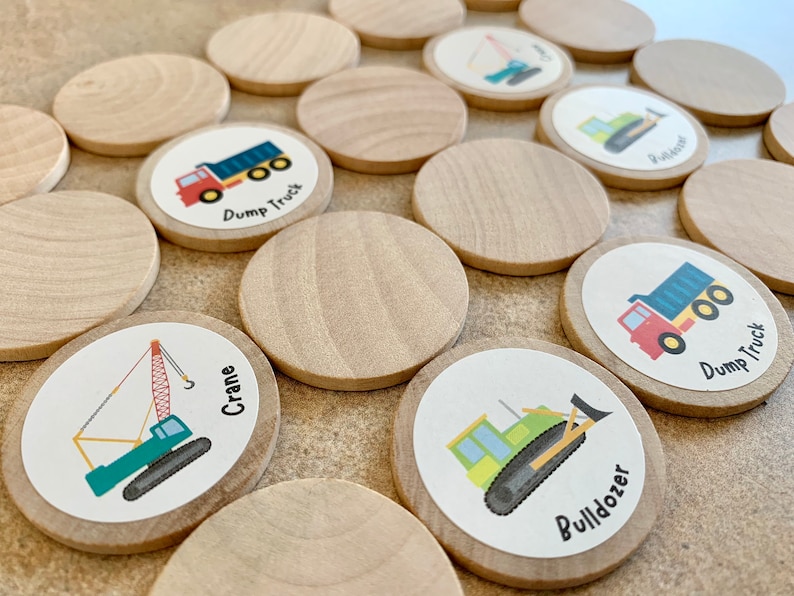 Construction Wooden Matching Memory Game Boys Stocking - Etsy