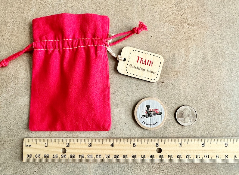 Train Wooden Matching Memory Game | Railroad | Busy Bag | Travel Toy ...
