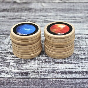 Solar System/Planets/Outer Space Wooden Matching Memory Game | Etsy