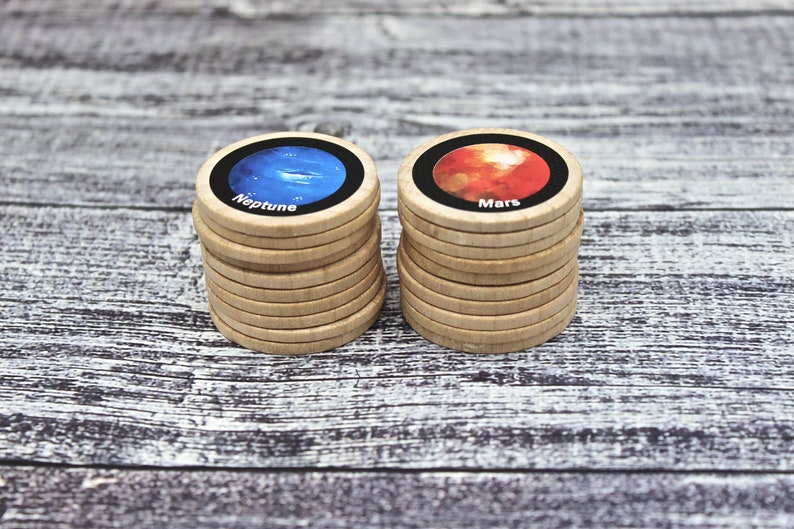 Solar System/Planets/Outer Space Wooden Matching Memory Game | Etsy