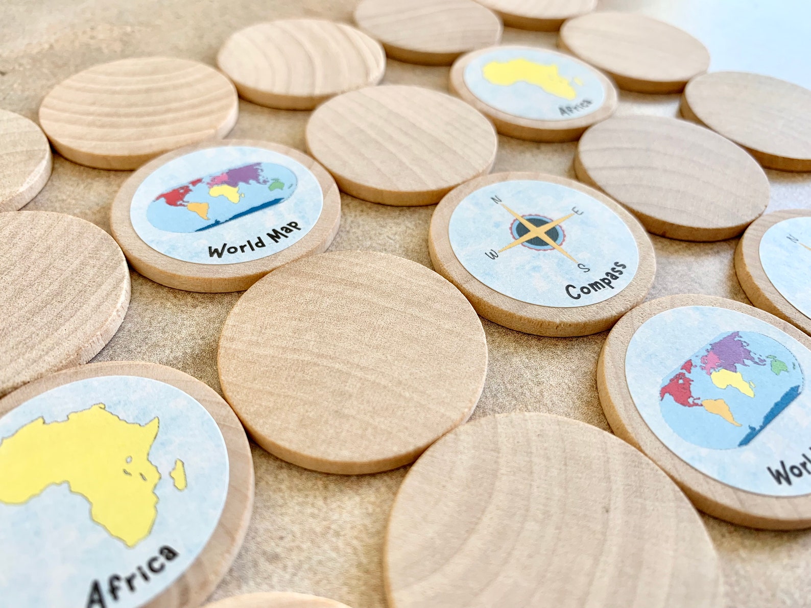 Geography Wooden Matching Memory Game Busy Bag Travel Toy - Etsy