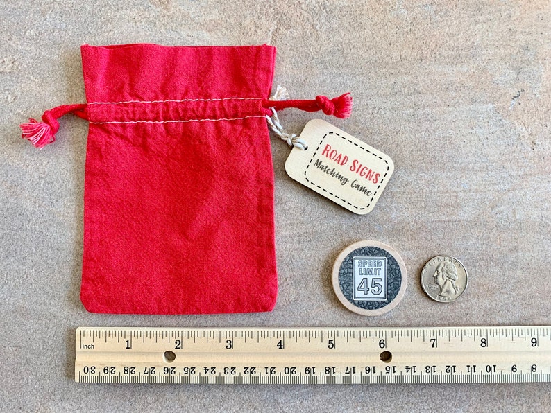 Road Signs Wooden Matching Memory Game | Stocking Stuffer | Busy Bag ...