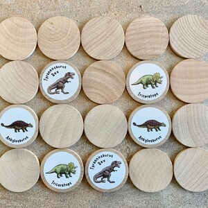 Dinosaur Wooden Matching Memory Game | Kids Stocking Stuffer | Busy Bag ...