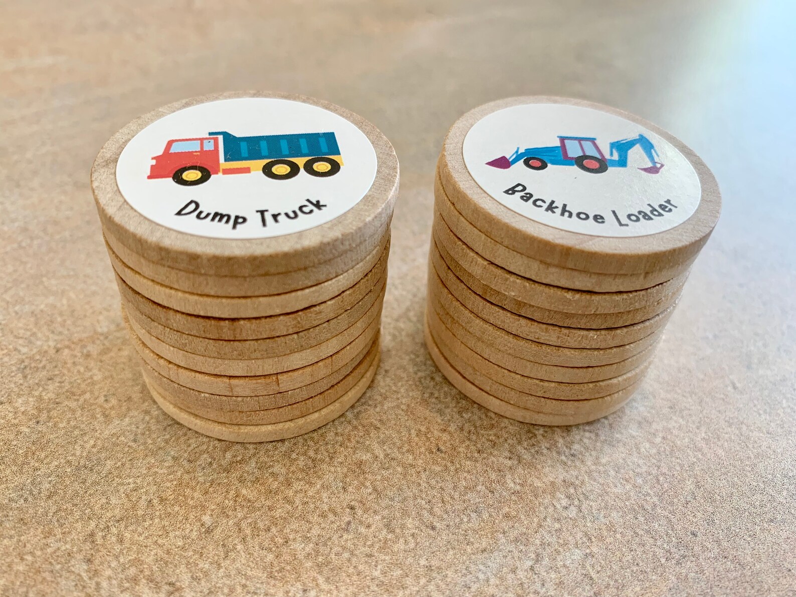 Construction Wooden Matching Memory Game | Kids Gift | Busy Bag ...