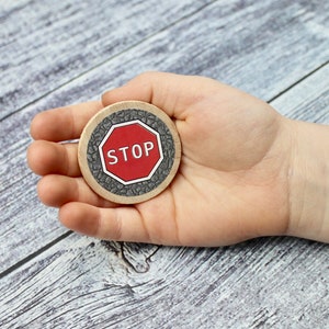 Road Signs Wooden Matching Memory Game Basket Stuffer Busy | Etsy