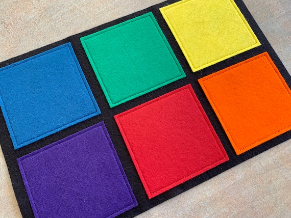 Color Sorting Learn & Play Felt Mat Montessori Matching - Etsy