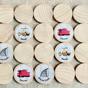 Train Wooden Matching Memory Game | Railroad | Busy Bag | Travel Toy ...