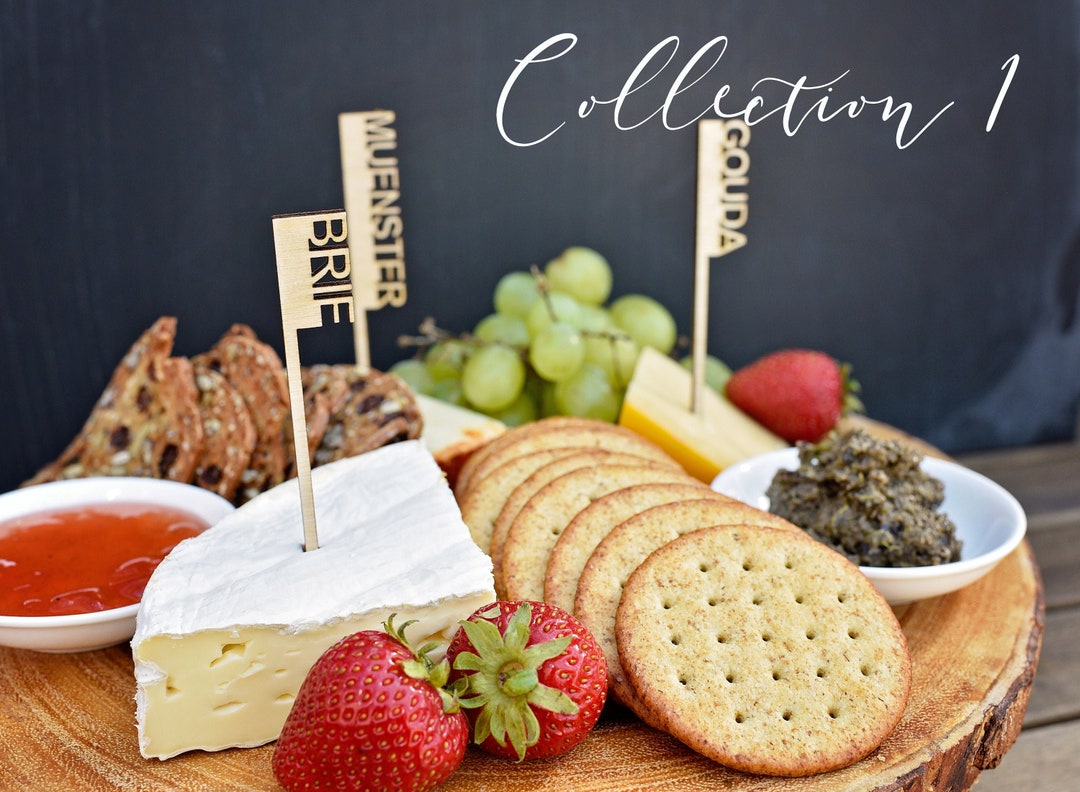 Cheese Markers: Wood & Acrylic Cheese Label Sticks - Set of 12 - Etsy