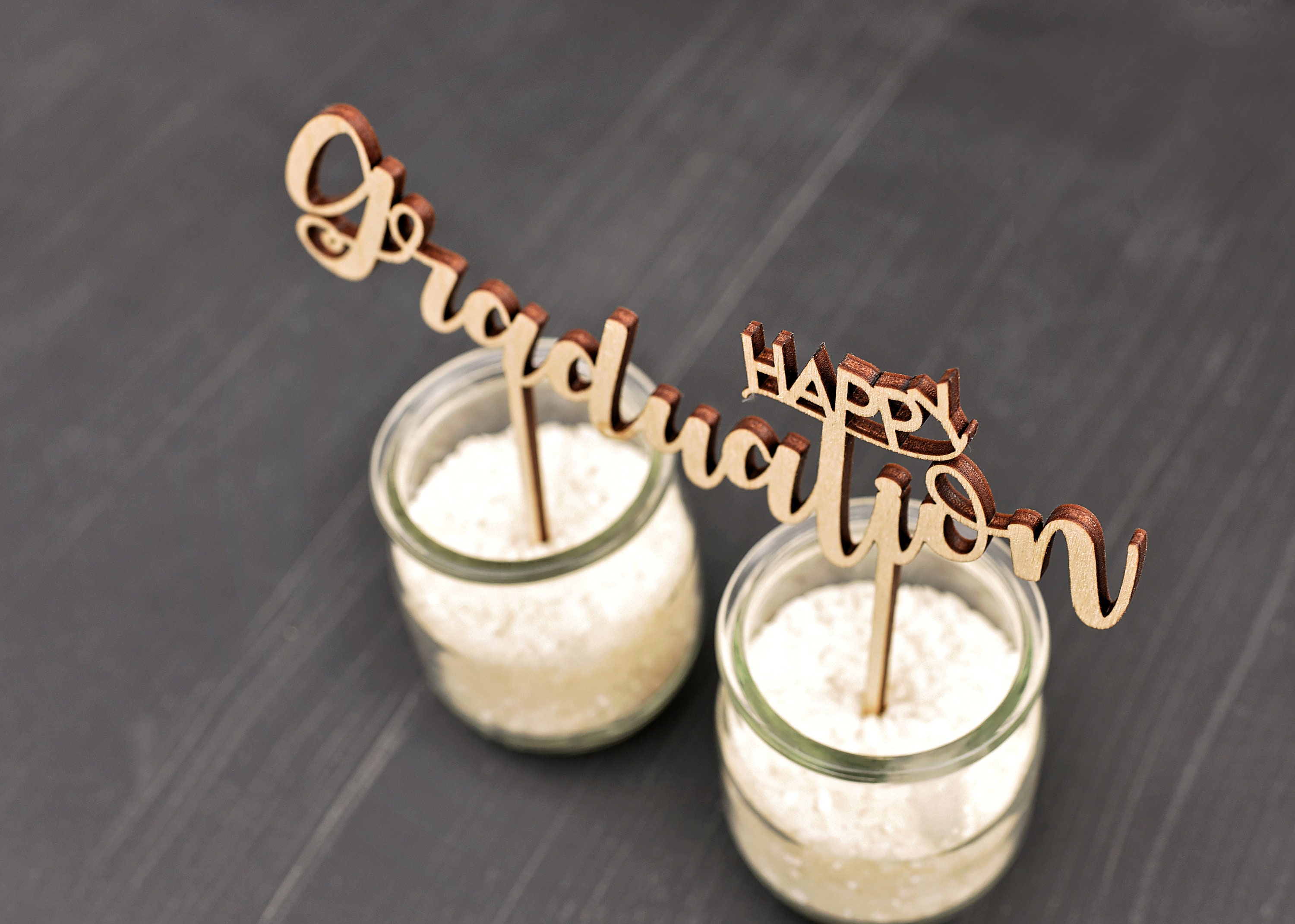 Happy Graduation Wood Cake Topper - Etsy