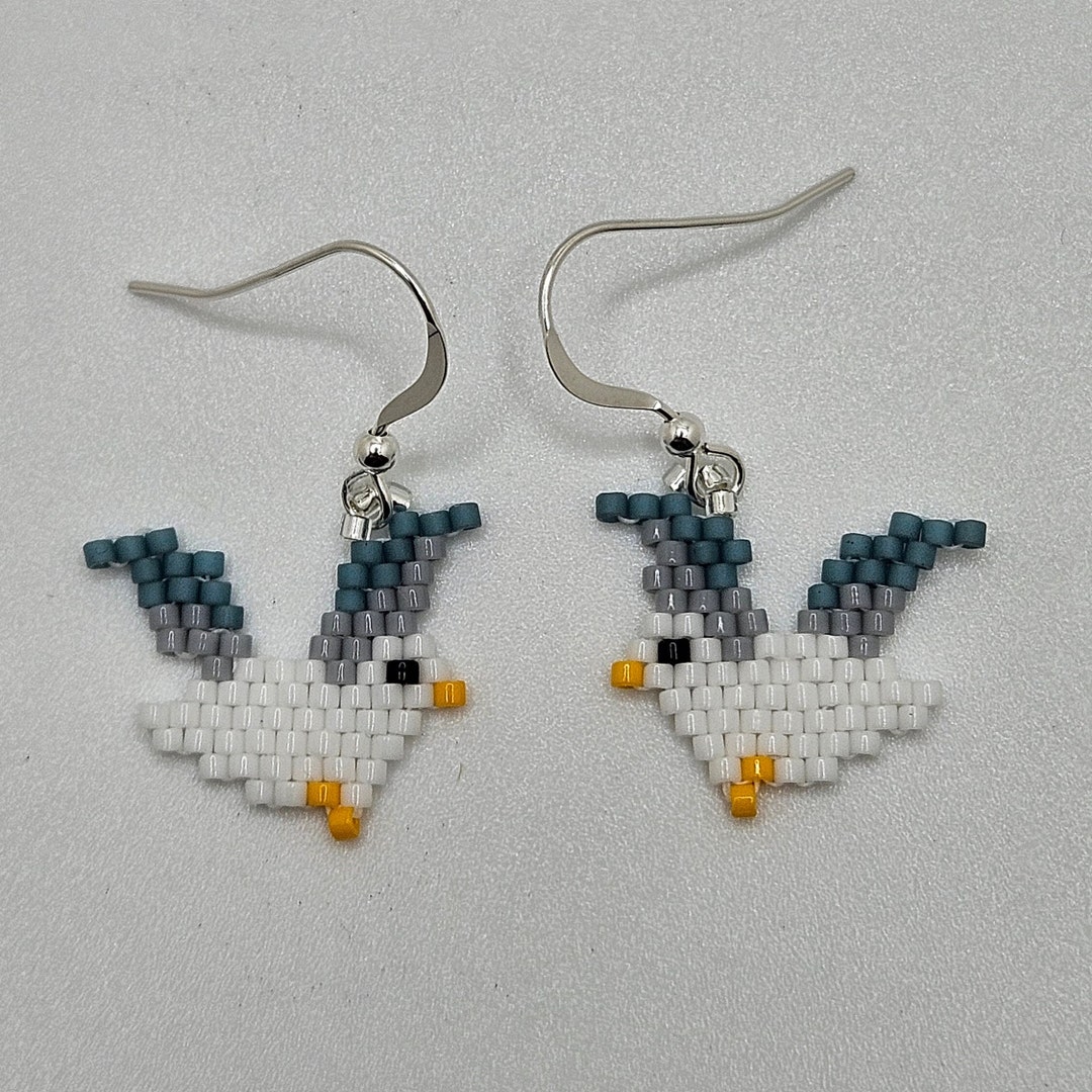 Seagull Earrings - Etsy