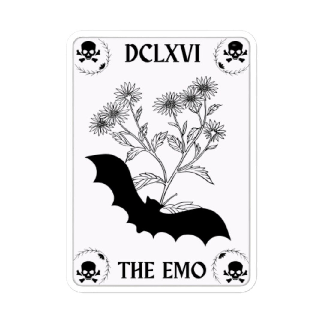 The Emo Tarot Card Kiss Cut Sticker - Etsy