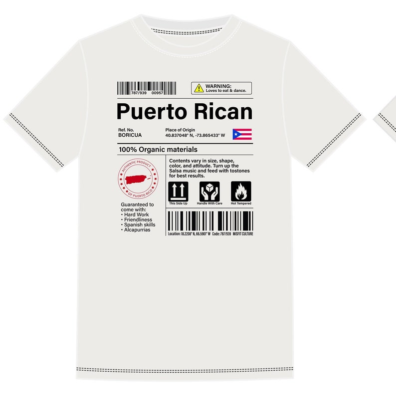 Puerto Rican Label - SVG File - Etsy