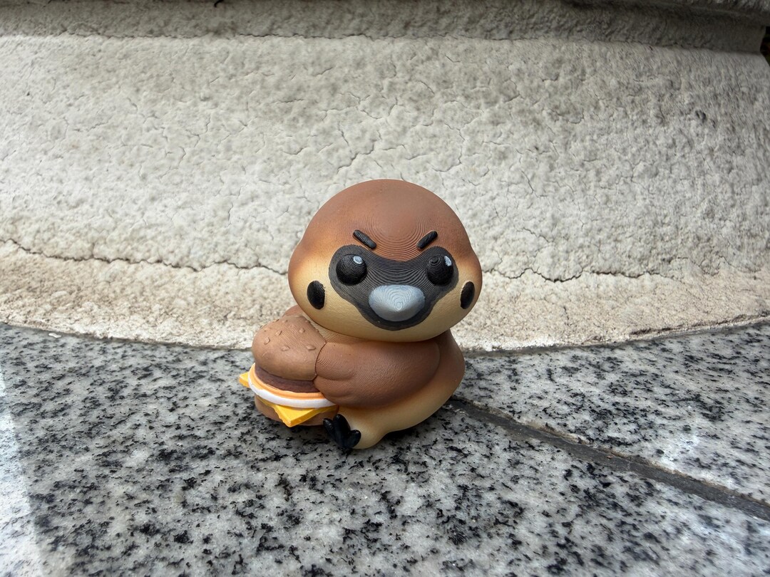 Rotatable Angry Cartoon Eurasian Tree Sparrow Figurine Handmade Bird ...