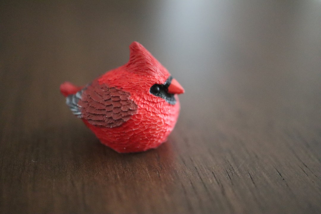 Northern Cardinal Figurine Handmade Bird Sculpture Figurine Bird ...