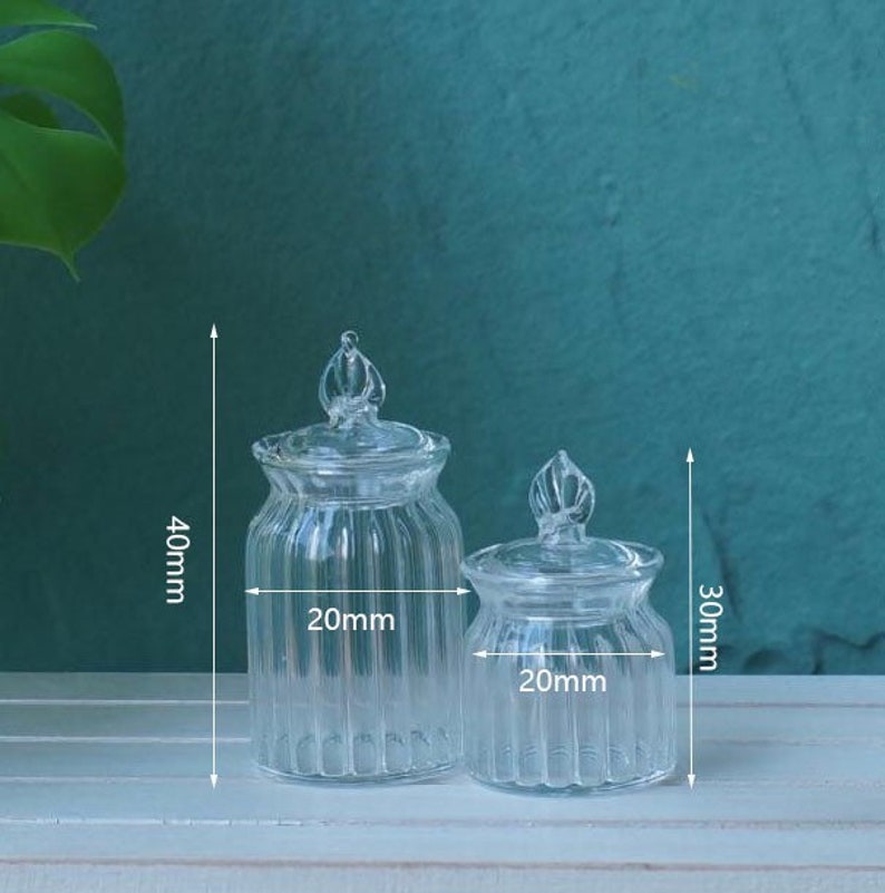 Miniature Candy Glass Jars Mini Clear Glass Storage Jars for | Etsy