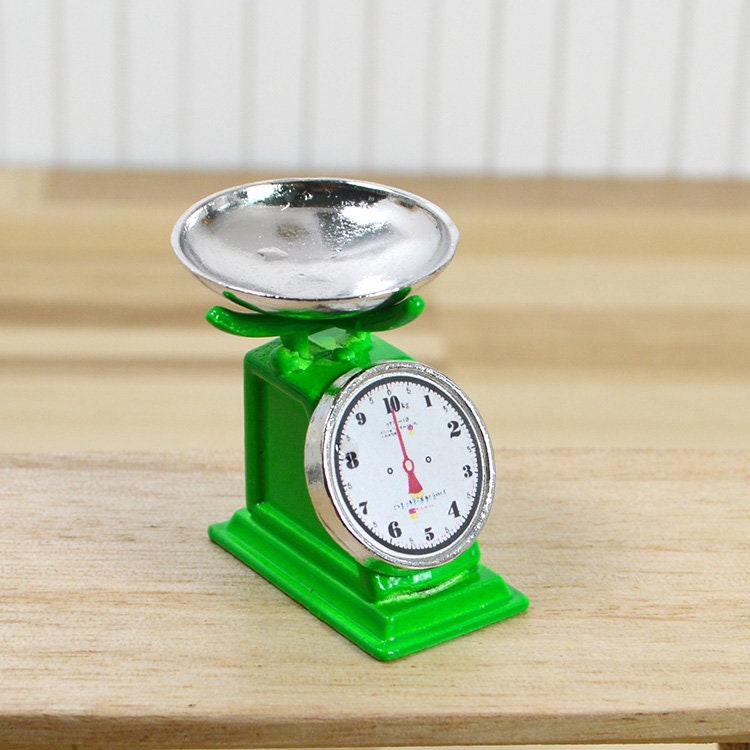 Miniature Vintage Metal Kitchen Scale for 1/12 Dollhouse | Etsy