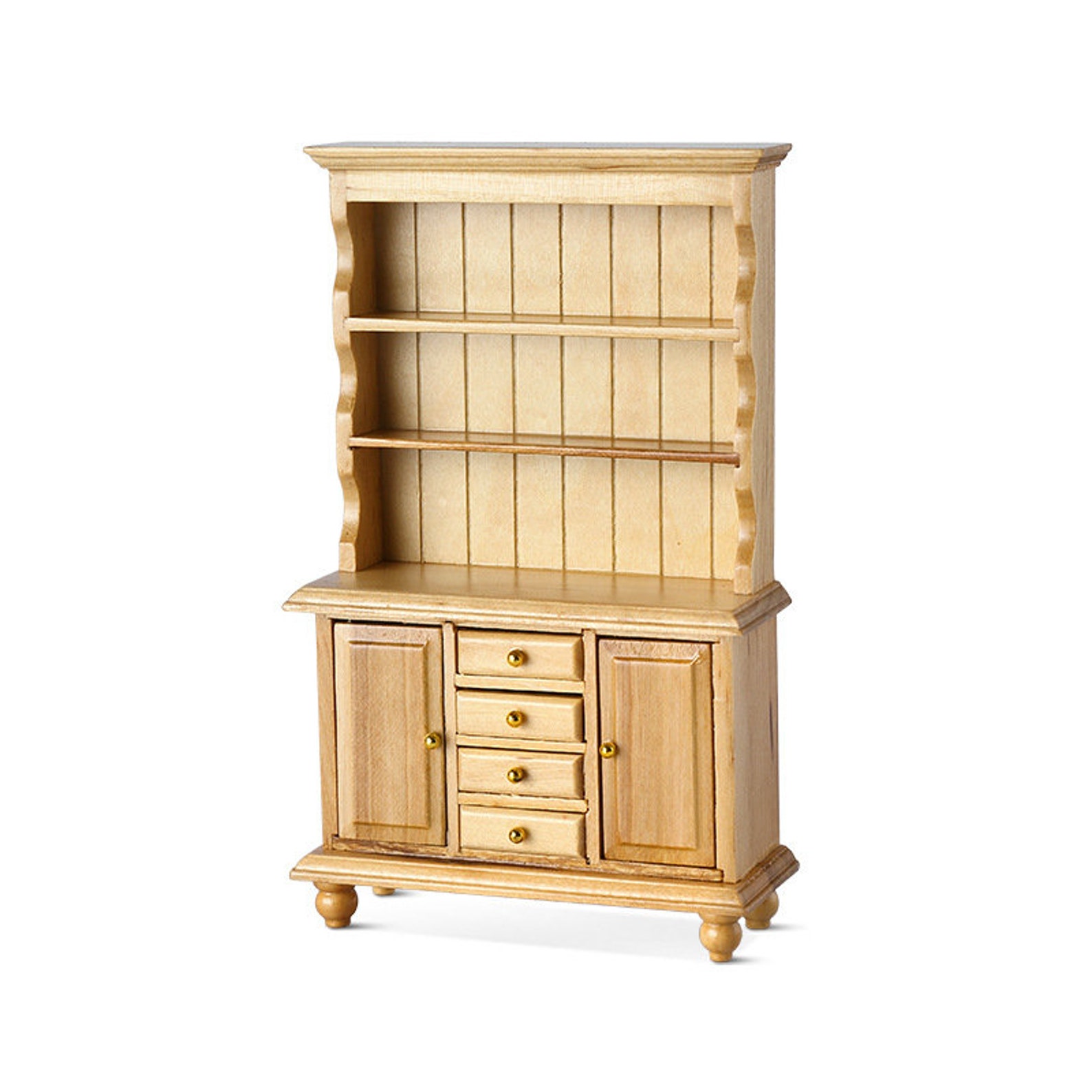 Dollhouse Hutch Miniature Wood Cabinet Dolls House Kitchen - Etsy