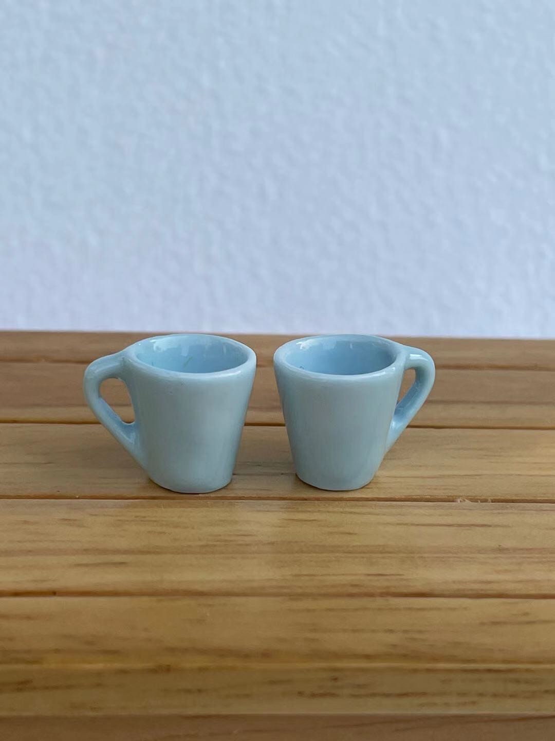Dollhouse miniature coffee mug 1/12th scale tea cup set of 2 | Etsy