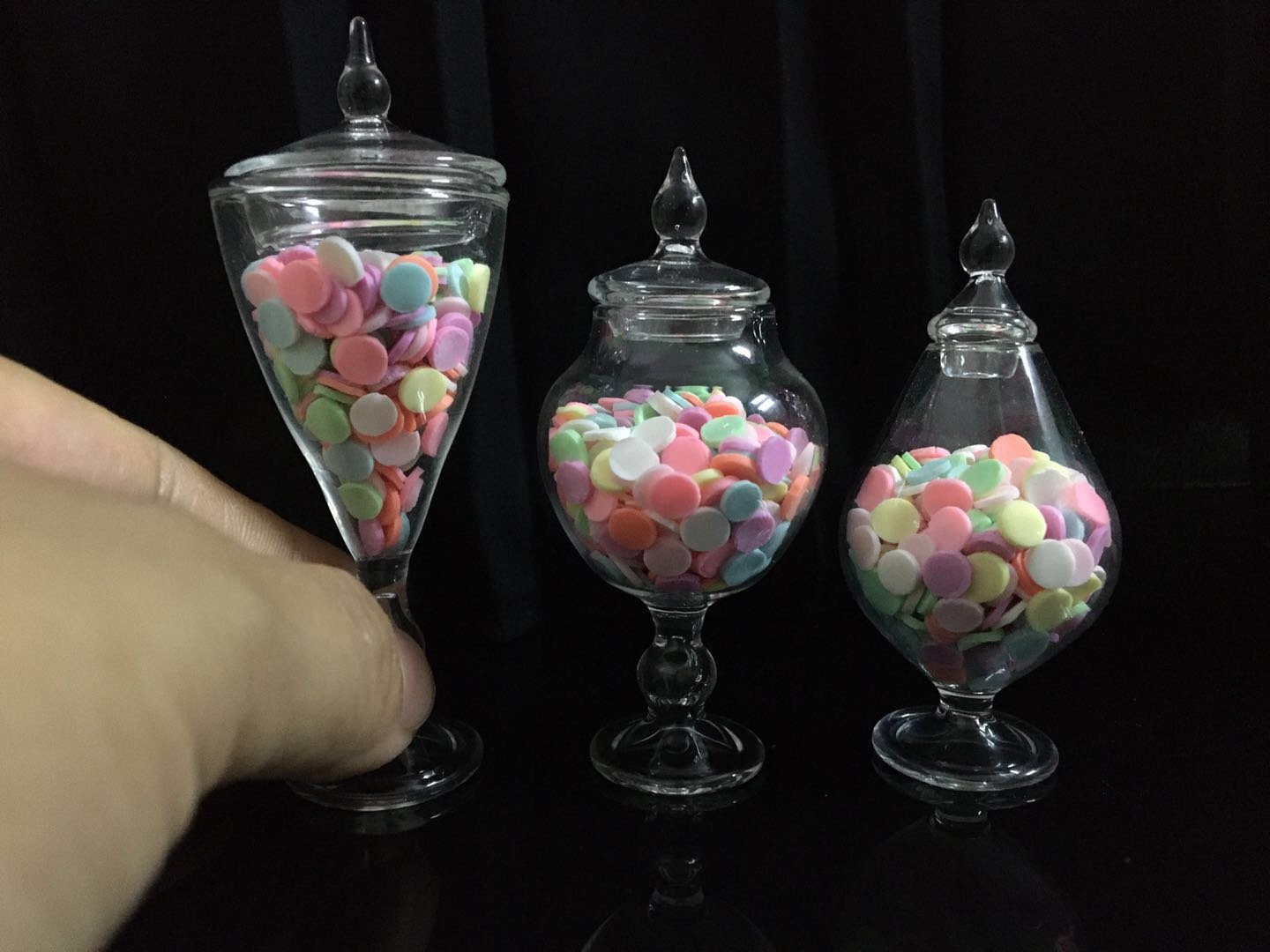 Dollhouse Miniatures Candy Jar Real Glass Bowls Clear - Etsy Canada