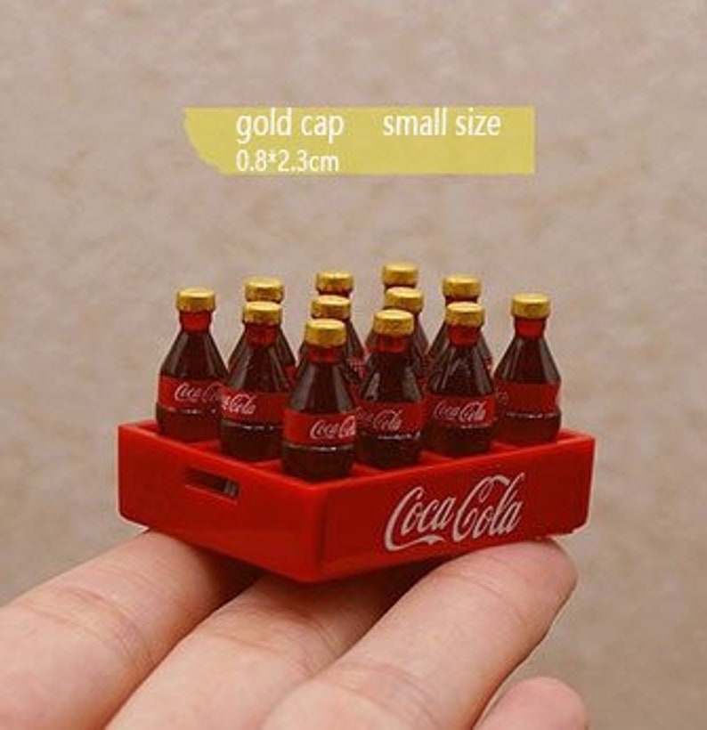 Miniature Coke Bottles Doll House Accessories 1:12 Dollhouse Miniature ...