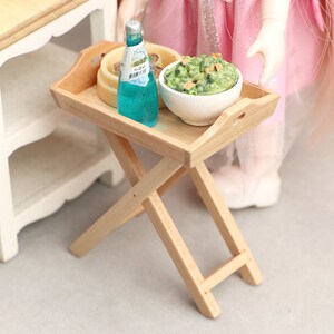 1:12 Miniature Serving Tray Table Dollhouse Wooden Furniture Dolls ...