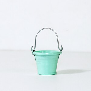 1:12 Scale Miniature Bucket With Handle Mini Metal Pail for Dollhouse ...