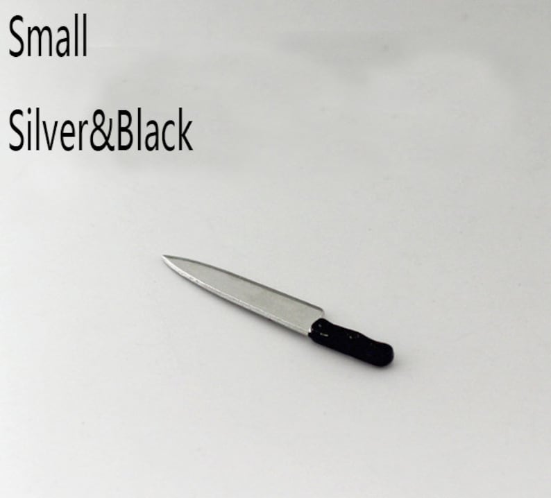 Miniature Metal Knife Dollhouse Kitchen Accessory 1:12th Scale Cooking ...