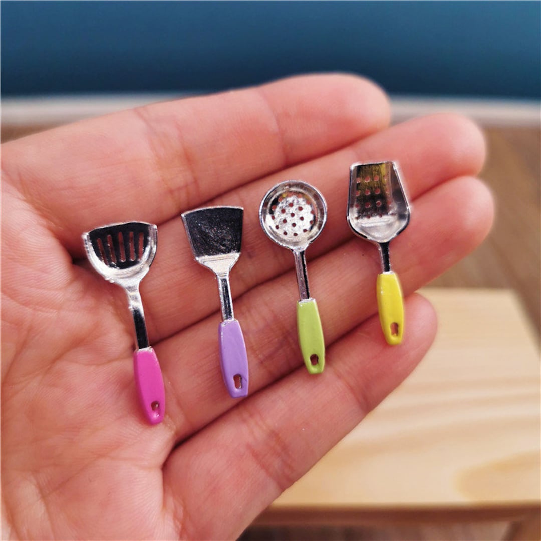 1:12 Scale Dollhouse Miniature Metal Cute Cooking Utensil Doll House ...