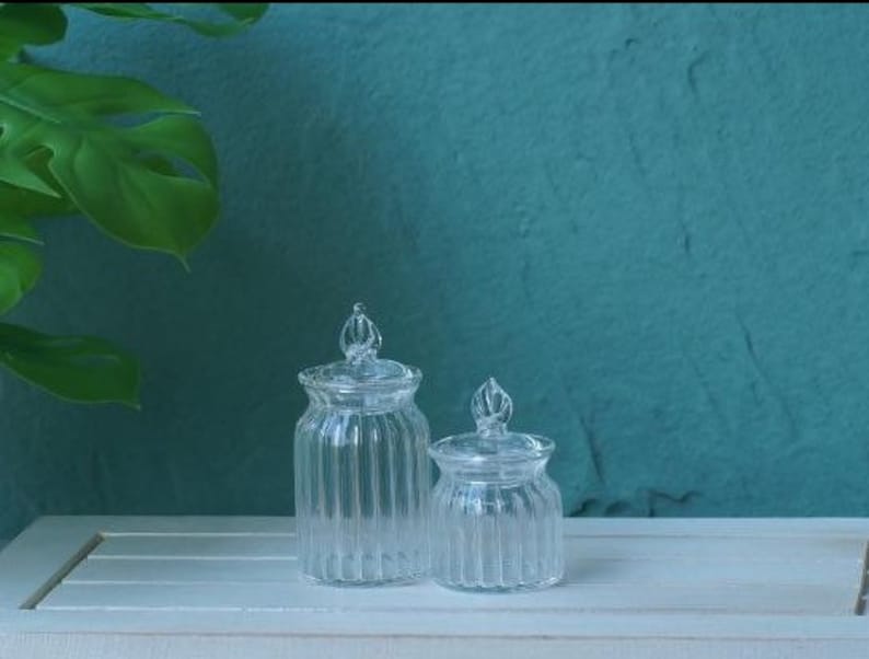 Miniature Candy Glass Jars Mini Clear Glass Storage Jars for | Etsy