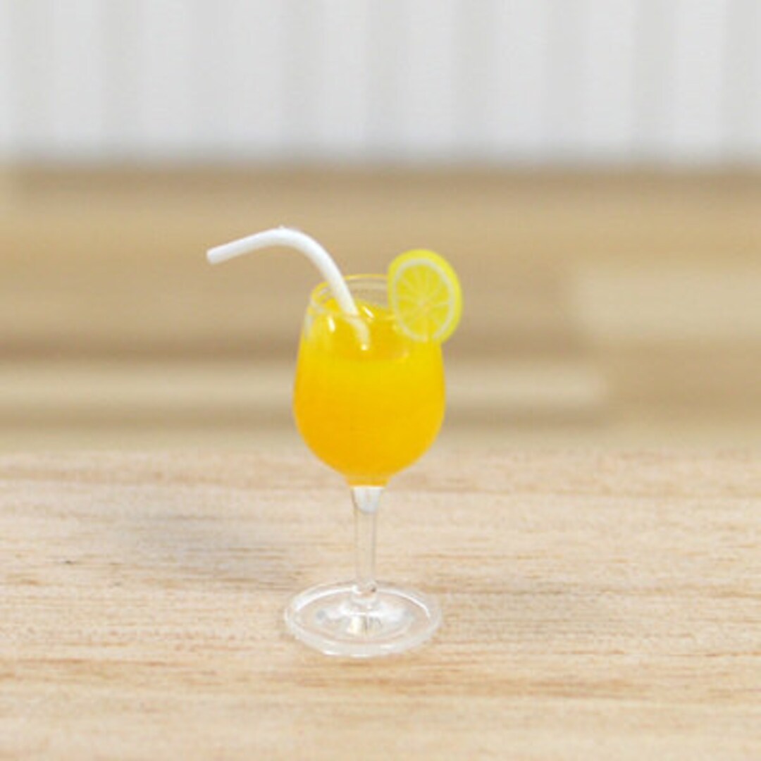 1:12 Scale Miniature Summer Drink Dolls House Decor Miniature Orange ...