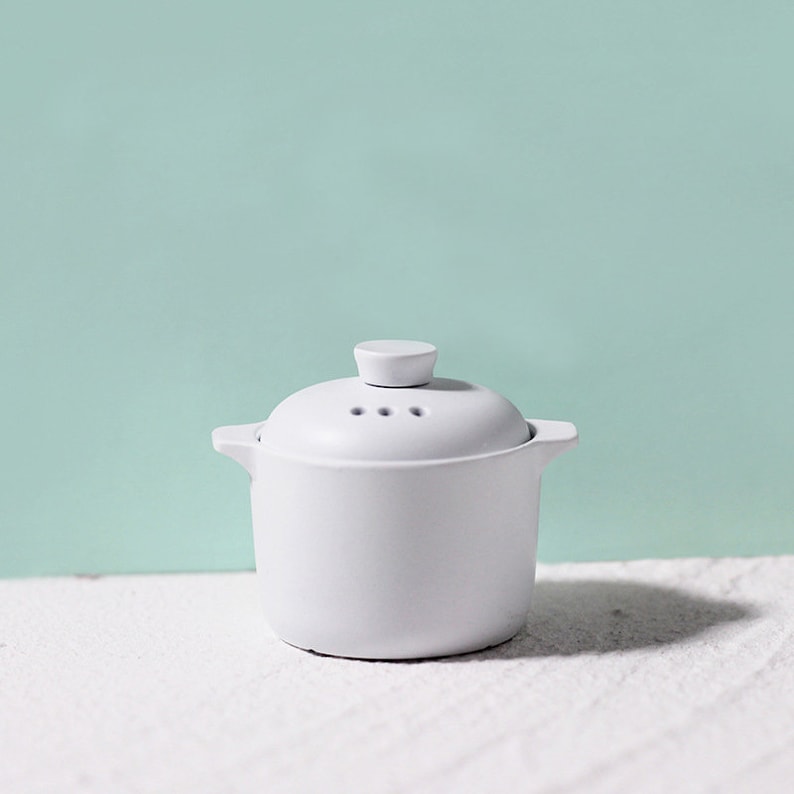 Dollhouse Miniature Cooking Pot 1/6 1/12 Scale Miniature Colored Metal ...