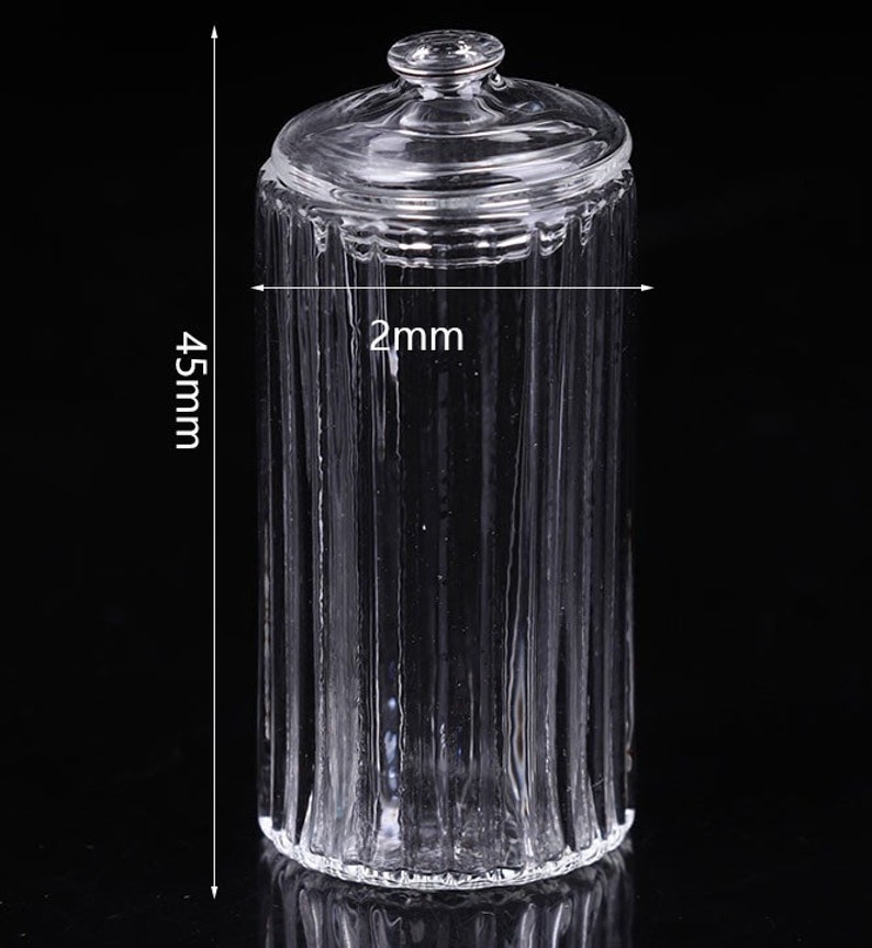 Miniature Clear Glass Apothecary Jars Dollhouse Miniature 1:6 Glass ...