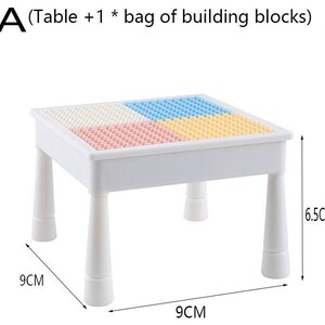 Miniature Building Block Table Dollhouse Multi Activity Table Set Mini ...